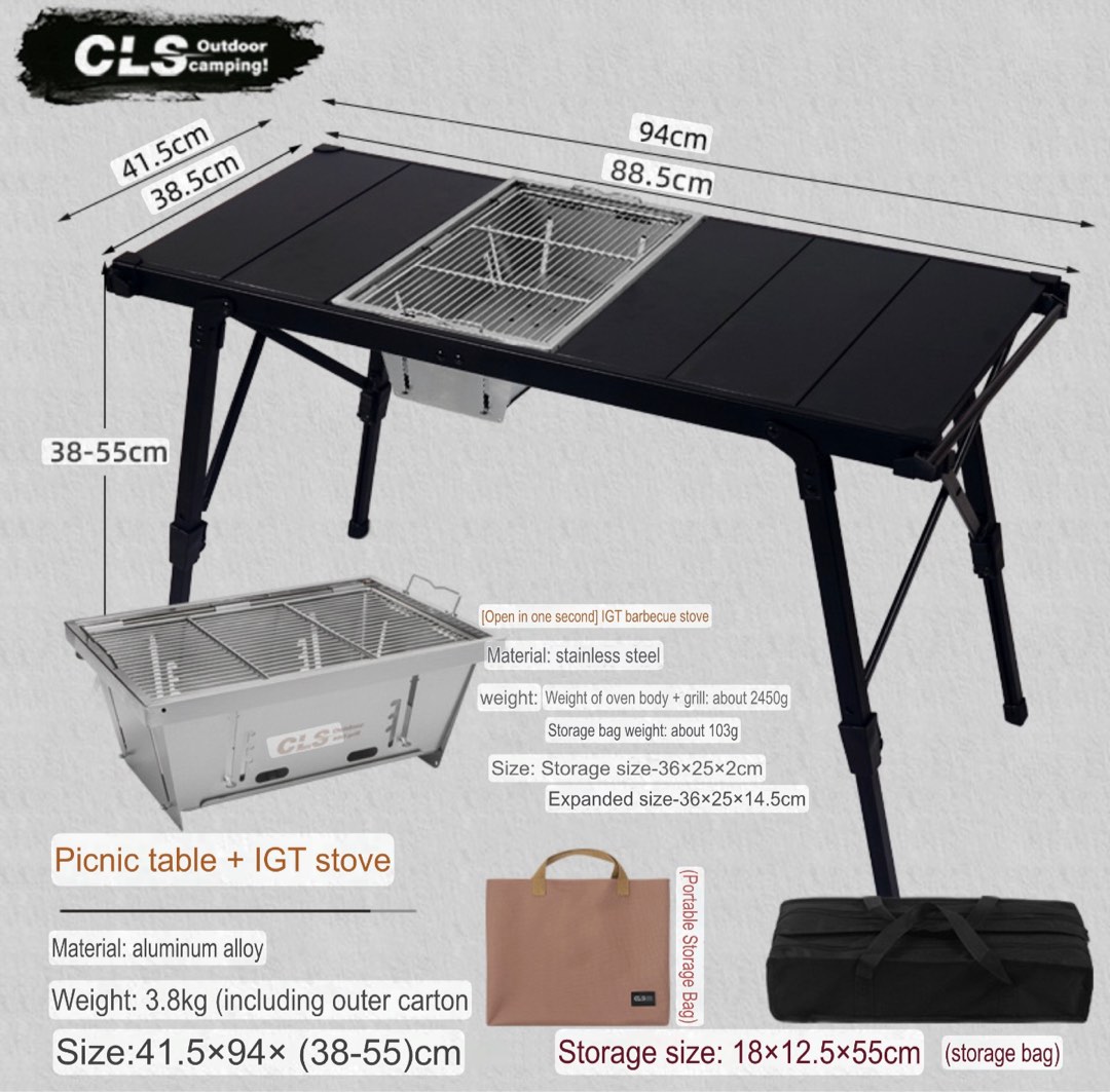 CLS Camping IGT Table, Sports Equipment, Hiking & Camping on Carousell