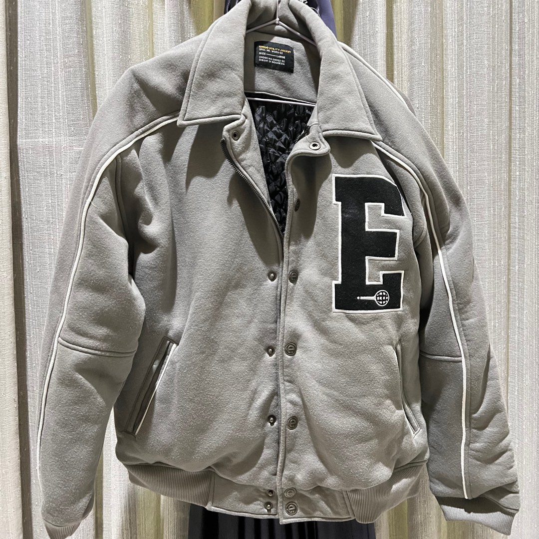 Erigo Varsity Baseball Bomber Jacket Unisex, Fesyen Pria, Pakaian ...