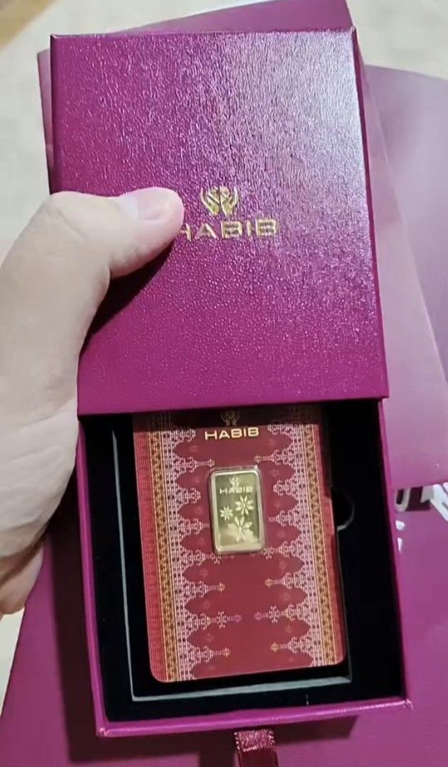 Habib gold bar 2.5g, Luxury, Accessories on Carousell