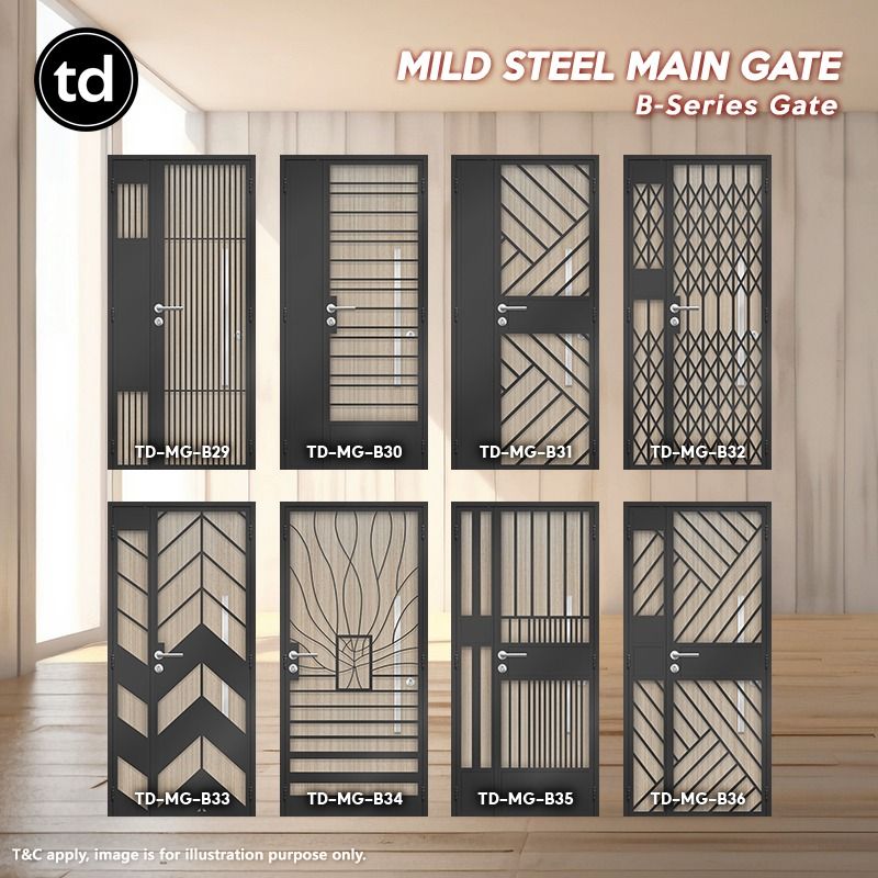 HDB Door/ HDB Gate/ HDB/ Main Gate/ Main Door/ Fire Rated/ Mild Steel ...