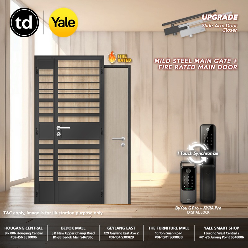 HDB/ HDB Door/ HDB Gate/ Main Gate/ Main Door/ Lock/ Digital Lock/ Mild ...