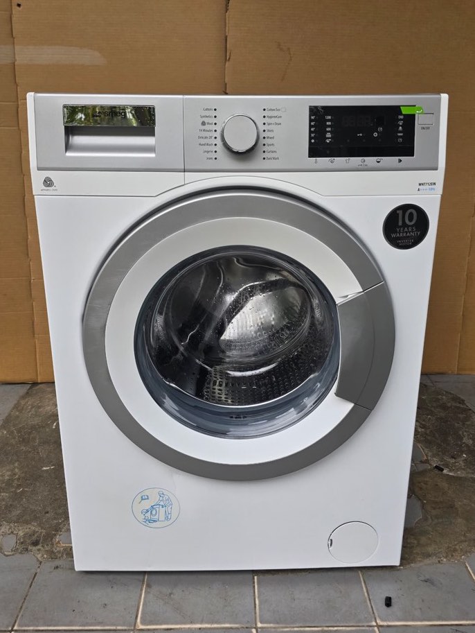 Inverter front load hot washer SMEG 7kg washing machine mesin basuh ...