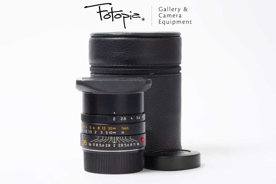 Leica Summicron-M 35mm F2 ASPH II - Black / 11673 with case & hood, 攝影 ...