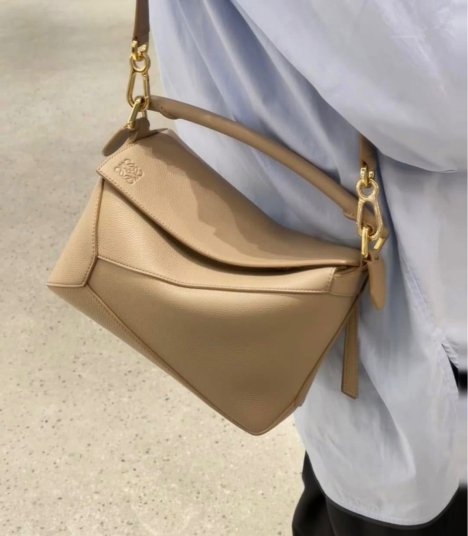 Loewe puzzle mini sand, Luxury, Bags & Wallets on Carousell