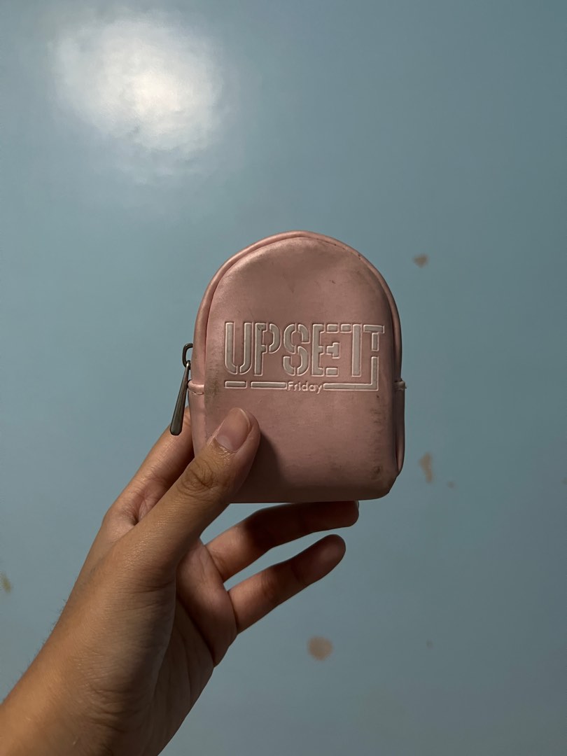 [MINISO Lite] UPSET Friday Pink Mini Pouch, Women's Fashion, Bags ...