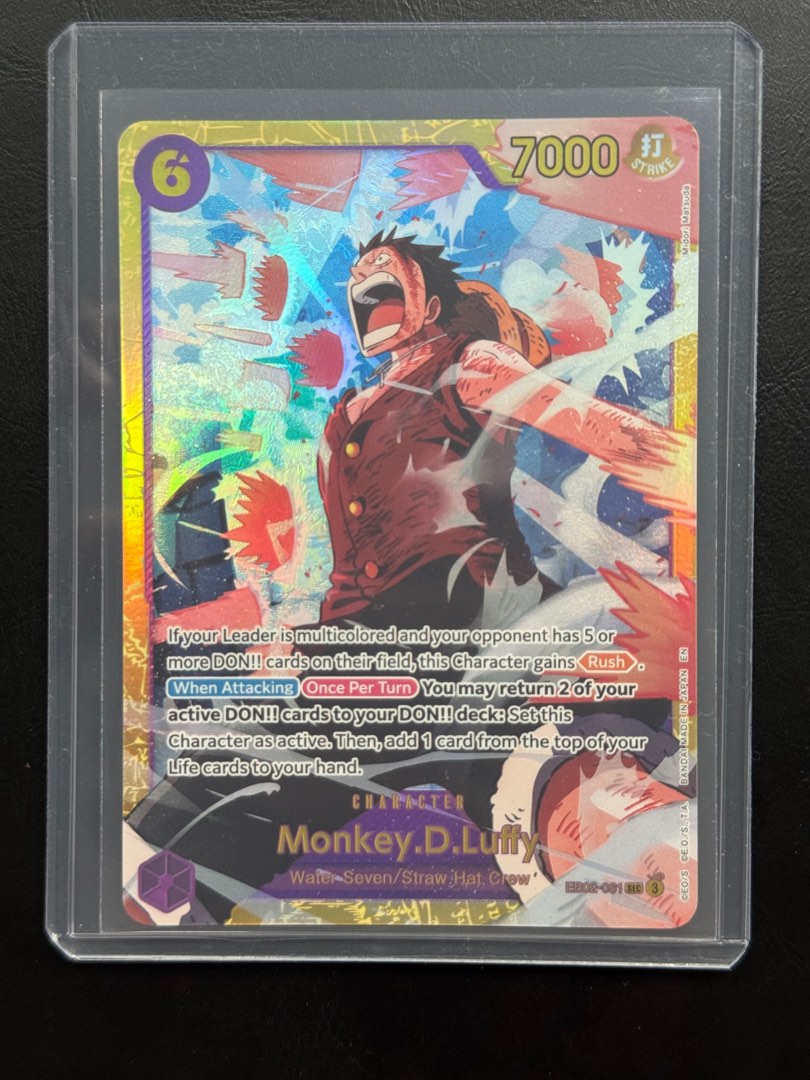 Monkey D Luffy EB02-061 SEC (English) ONE PIECE, Hobbies & Toys, Toys & Games on Carousell