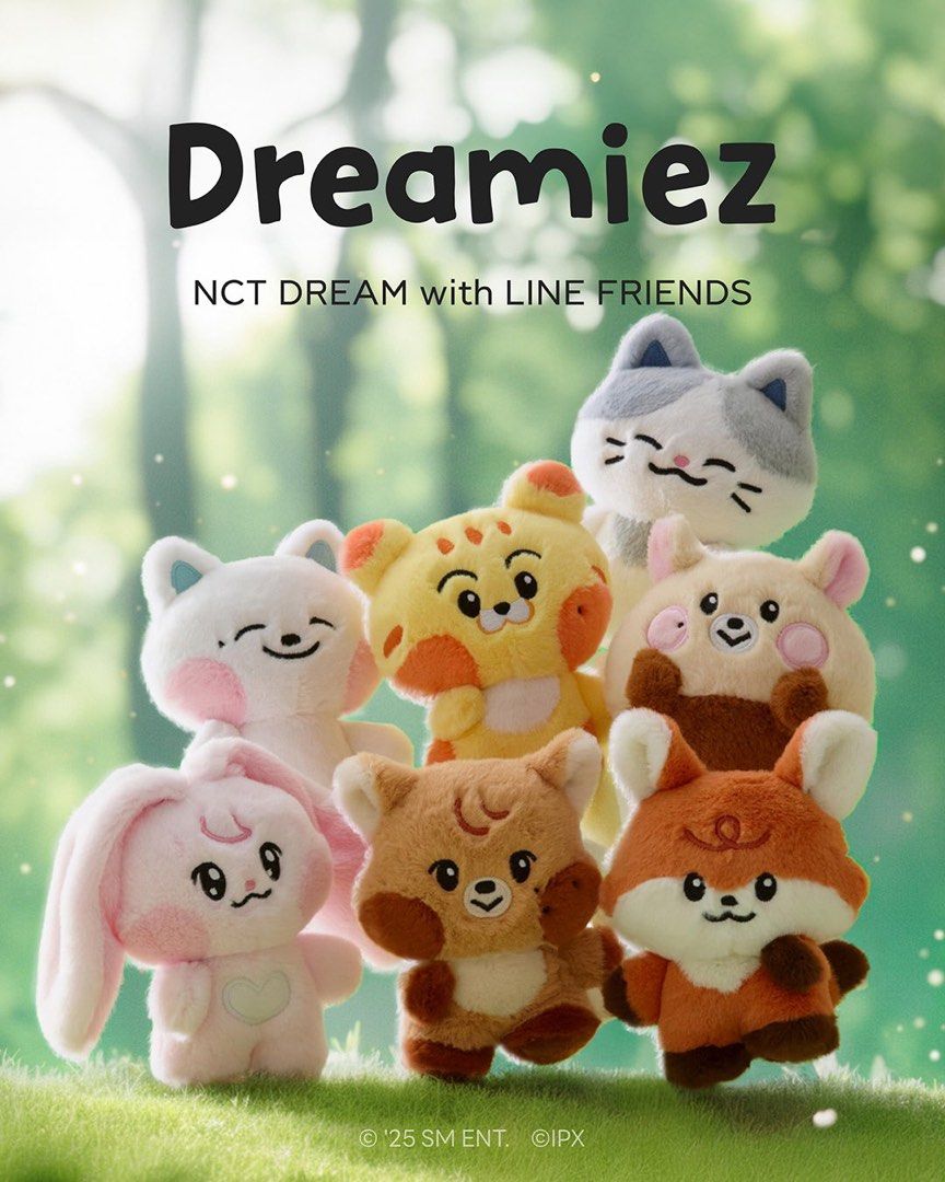 Pre-order 預訂｜韓星 K-pop 〗NCT DREAM Dreamiez Line Friends Official Merch MD minini plush 夢隊 娃娃 ...