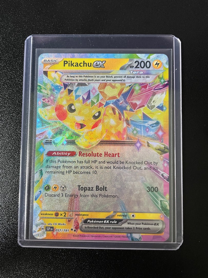 Pikachu EX Surging Sparks (SSP), Hobbies & Toys, Toys & Games on Carousell