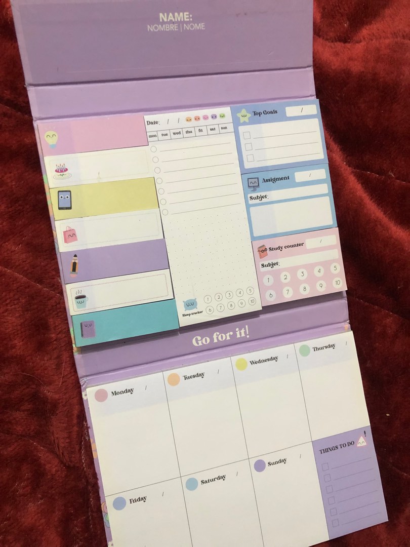 Schedule pad | Sticky Note pad, Hobbies & Toys, Stationary & Craft ...