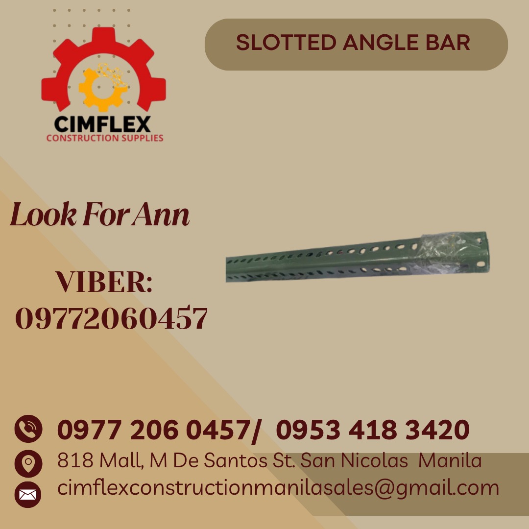 Slotted Angle Bar Size: 1.5" x 1.5" x 2mmthk x 10ft, Furniture & Home ...
