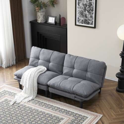 Sofa bed, couch sofa, 2-seater reclining sofa, 3-level adjustment, sofa ...