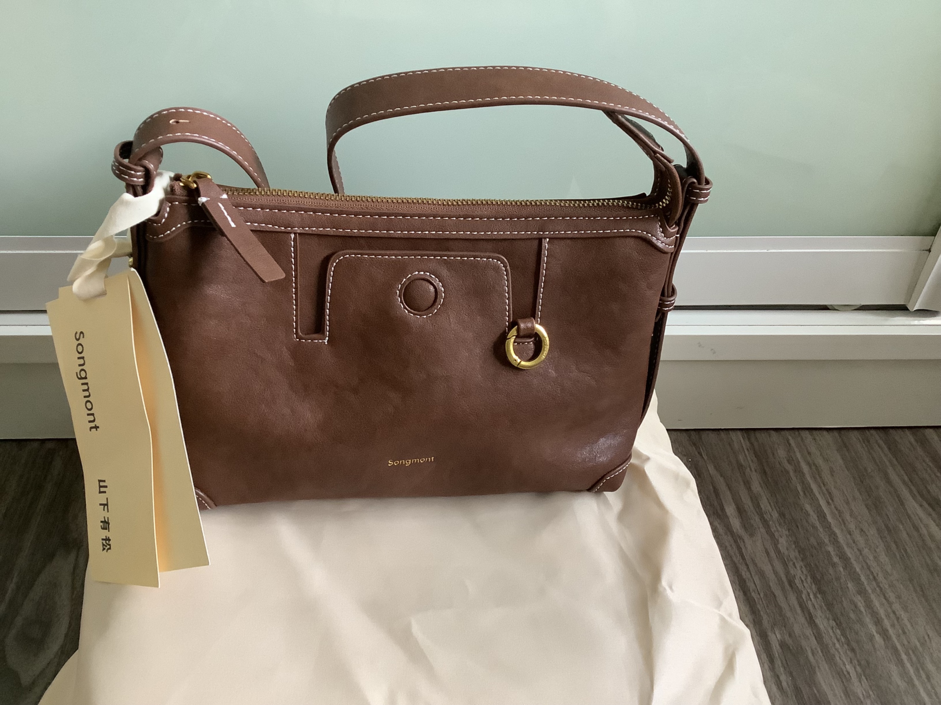 Songmont Leather Hobo Bag, Luxury, Bags & Wallets on Carousell