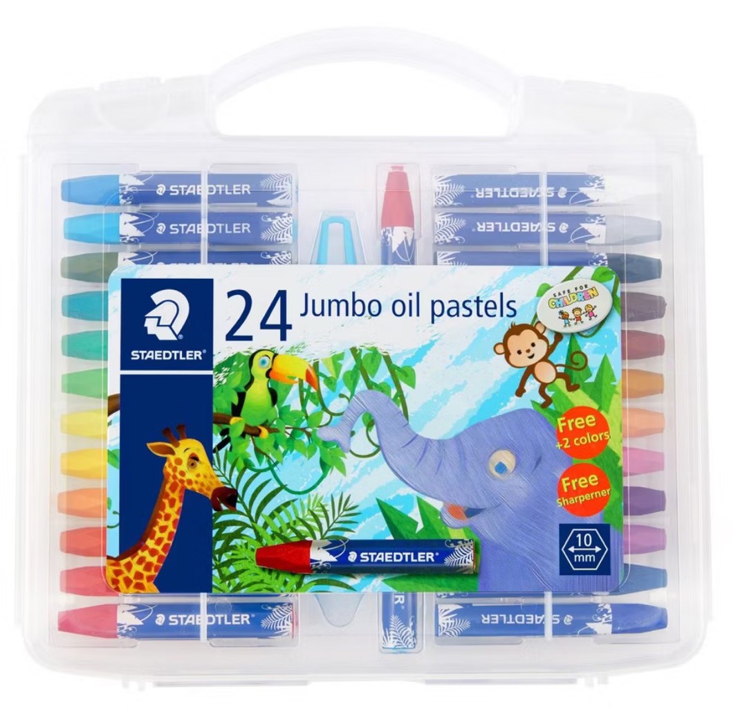 Staedtler 24 Jumbo Oil Pastels, Hobbies & Toys, Stationery & Craft, Art ...