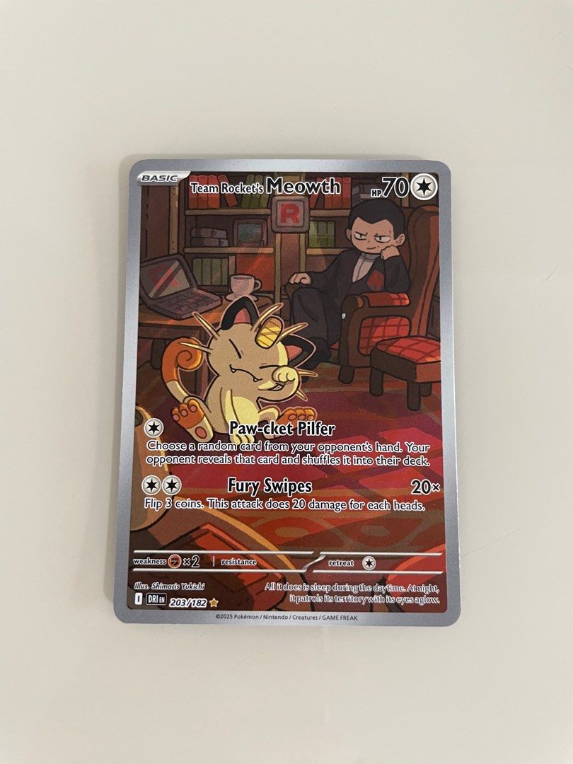 Team rocket meowth IR destined rivals Pokemon cards, Hobbies & Toys ...