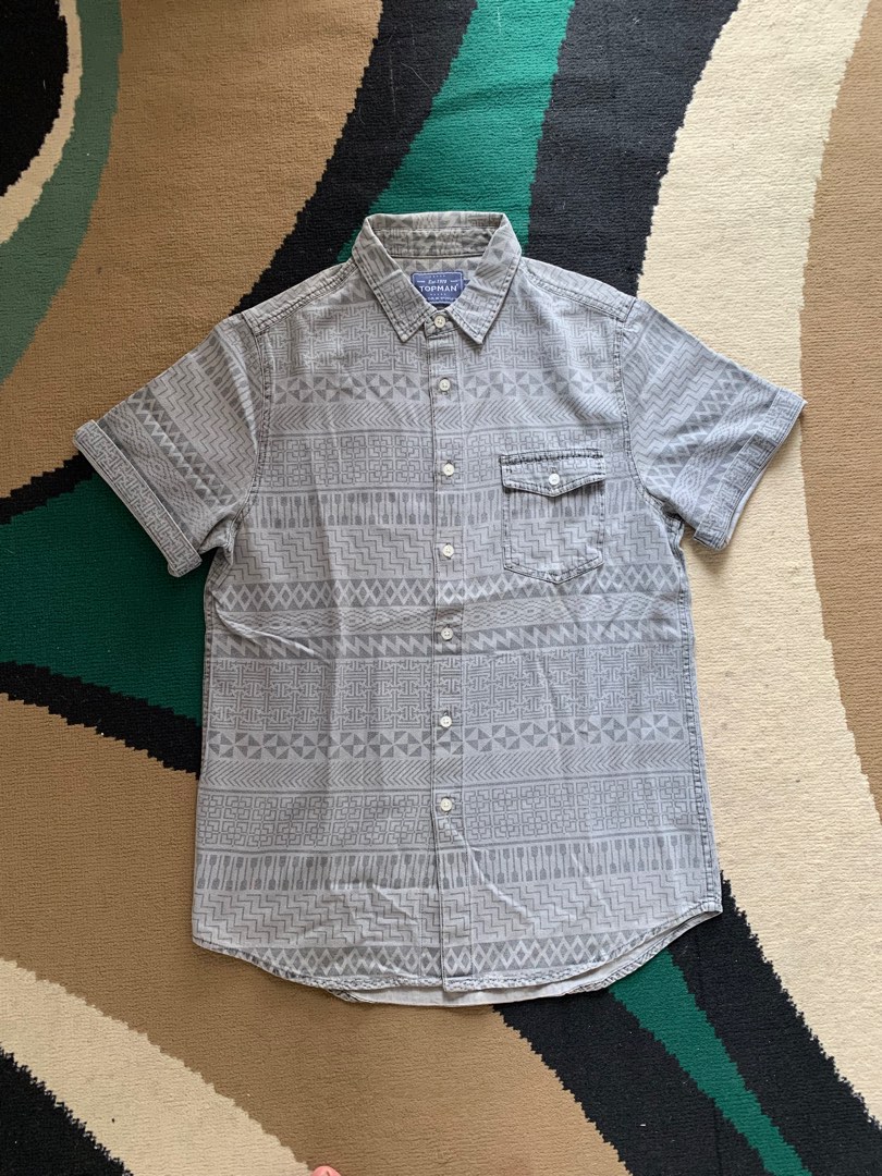 Topman Navajo Aztec tribal short shirt zara asos bershka Pull bear ...