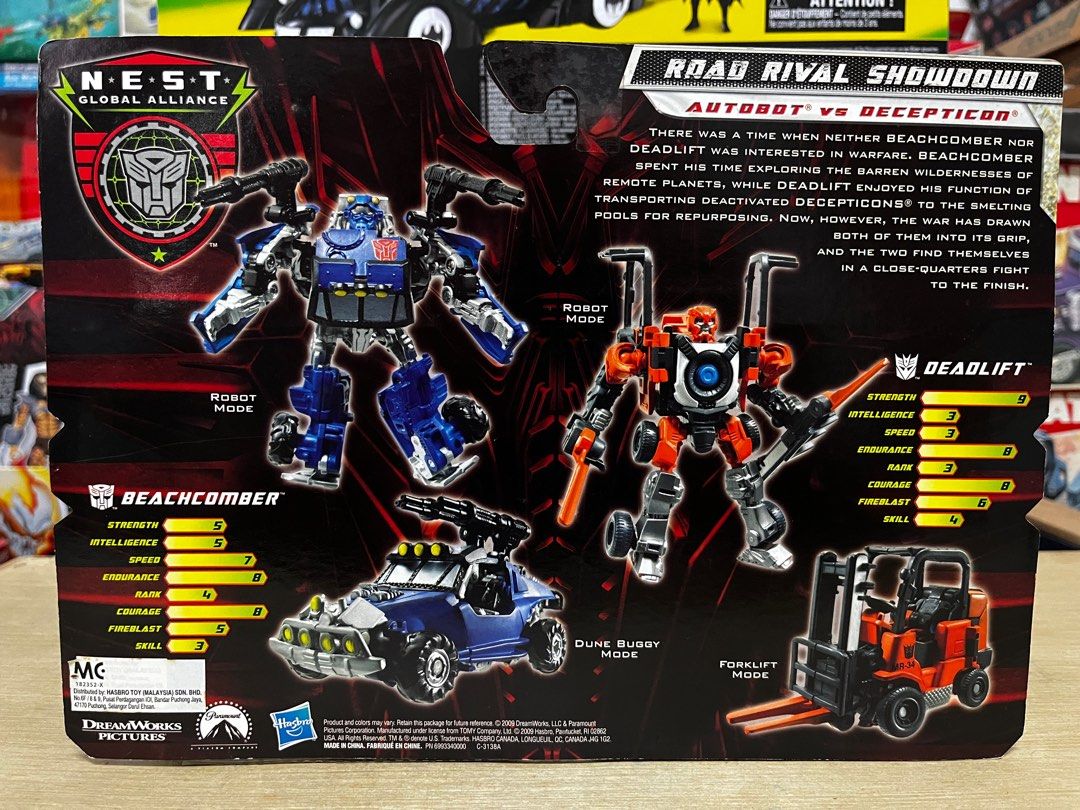 TRANSFORMERS: ROTF/ ROAD RIVAL SHOWDOWN BEACHCOMBER VS DEADLIFT (Hasbro ...
