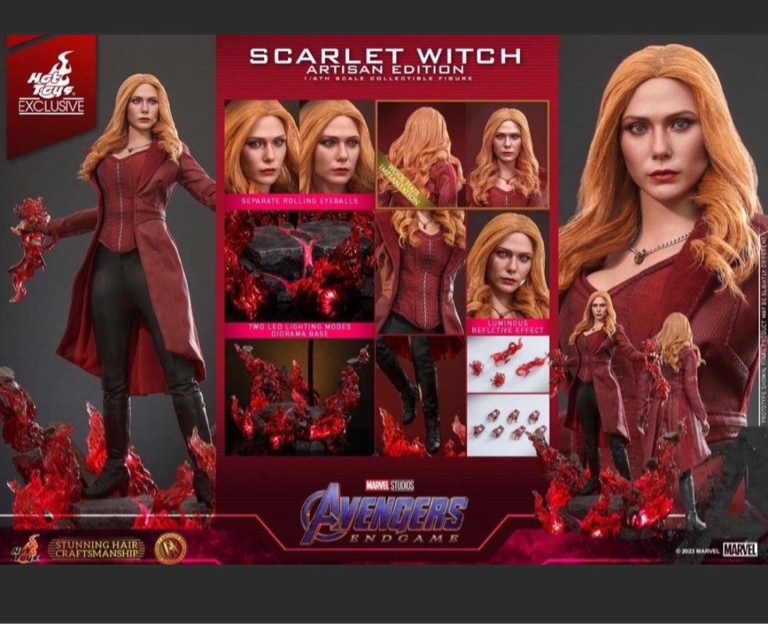 Hold 即日交收 已可取vip會員訂單 hottoys 最新版 漫威 wanda dx36ae scarlet witch artisan ...