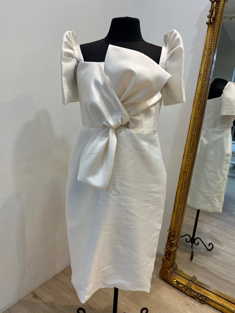 White filipiniana cocktail, Women's Fashion, Dresses & Sets, Dresses on ...