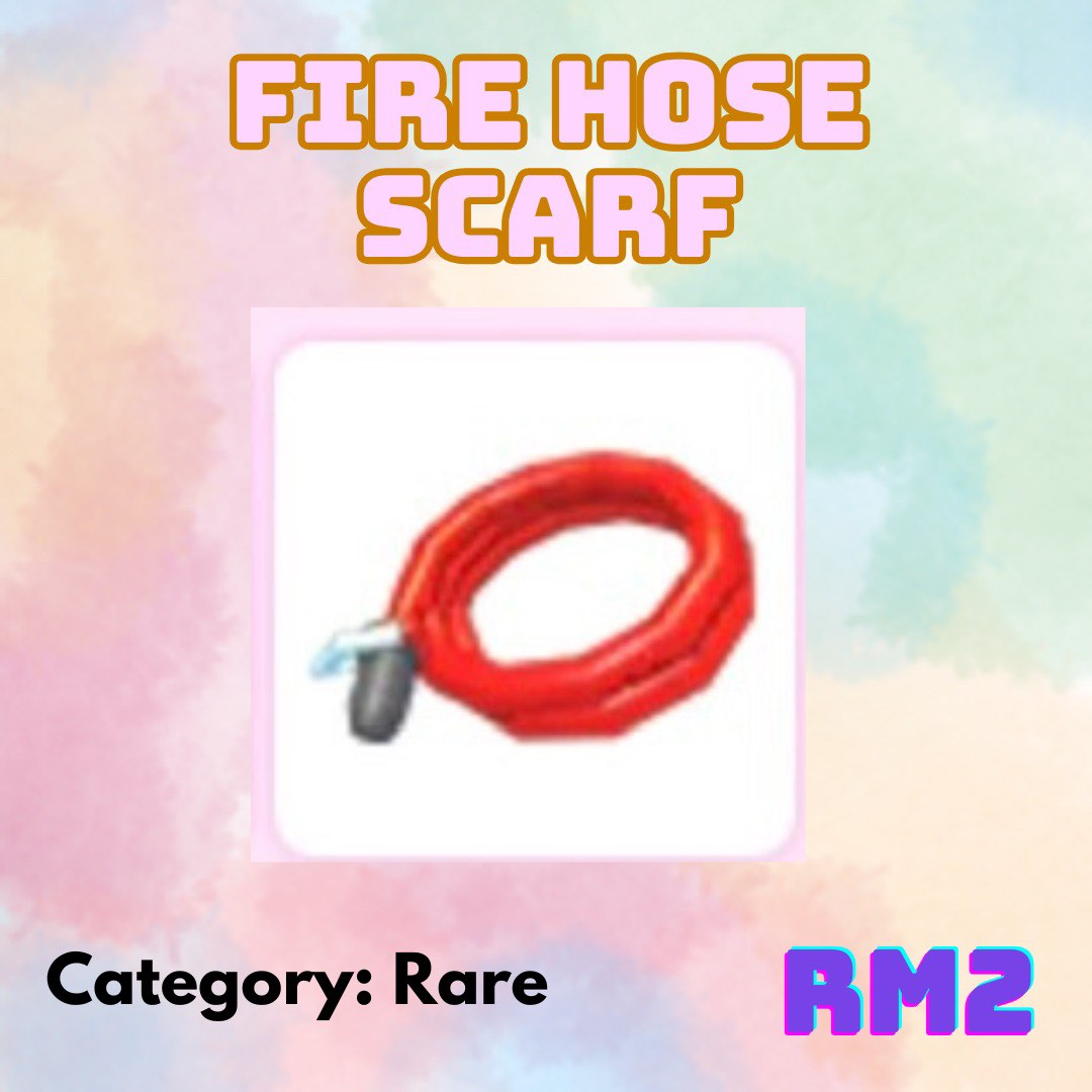 wts Roblox Adopt Me Fire Hose Scarf Gibbon Event, Video Gaming, Gaming ...