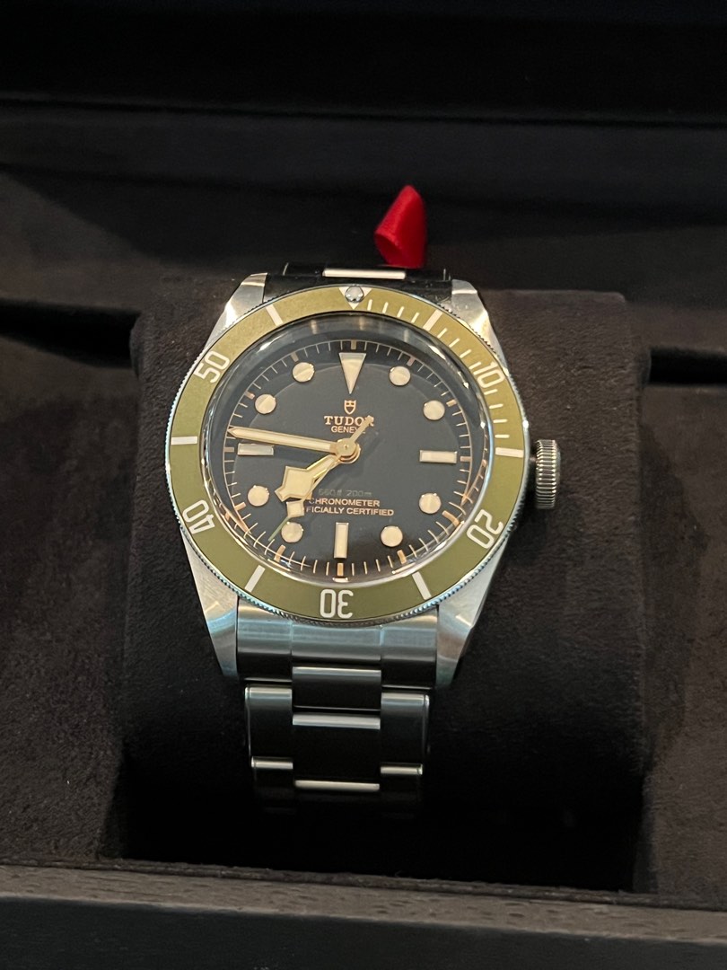 2021 Tudor GREEN Harrods Black Bay Steel 41mm, Luxury, Watches on Carousell