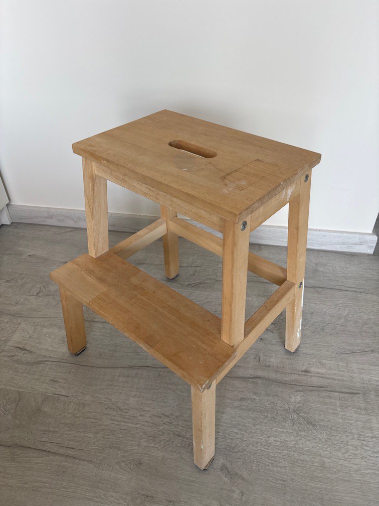 2 step wooden stool, Furniture & Home Living, Furniture, Other Home ...