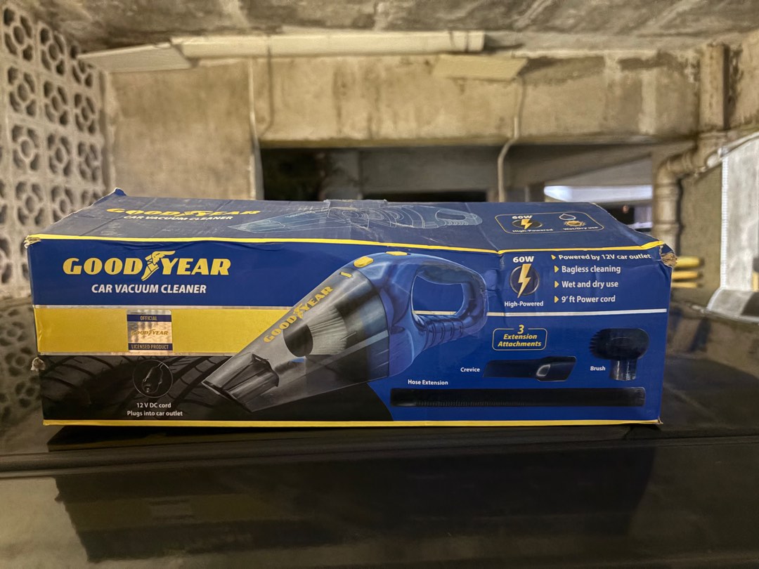 車用吸塵機 Goodyear car vacuum cleaner, 家庭電器, 吸塵機 ＆ 家居清潔電器 - Carousell