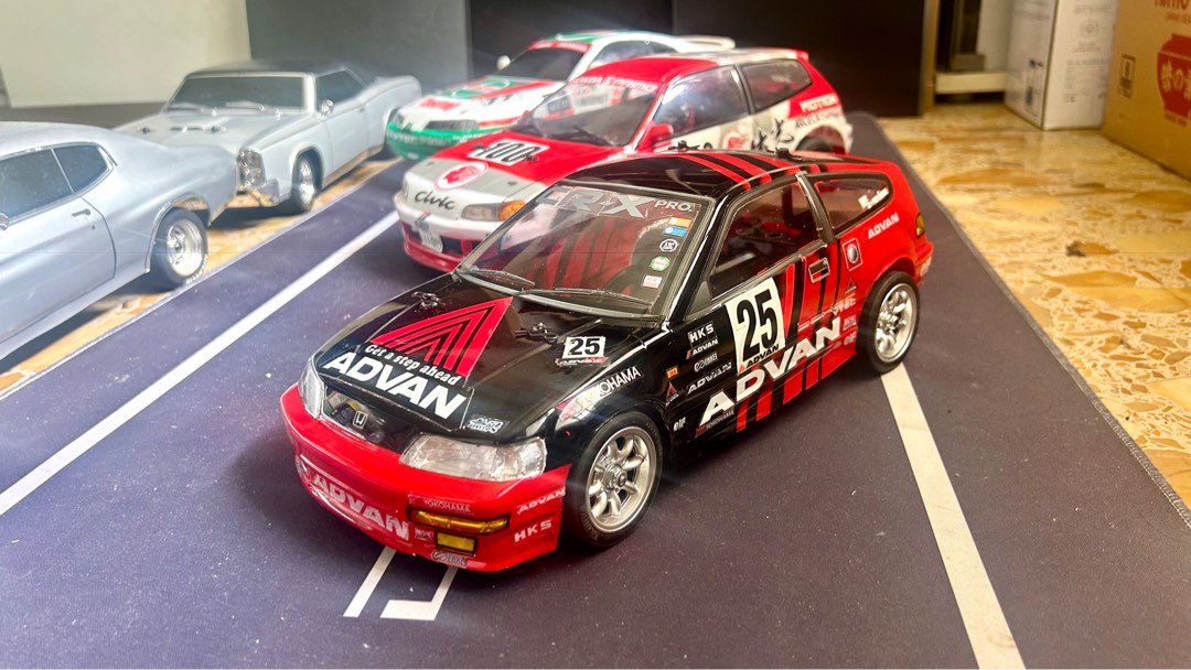 ABC Hobby 1:10 RC Honda CRX Advan Racing team body shell for M05 ...