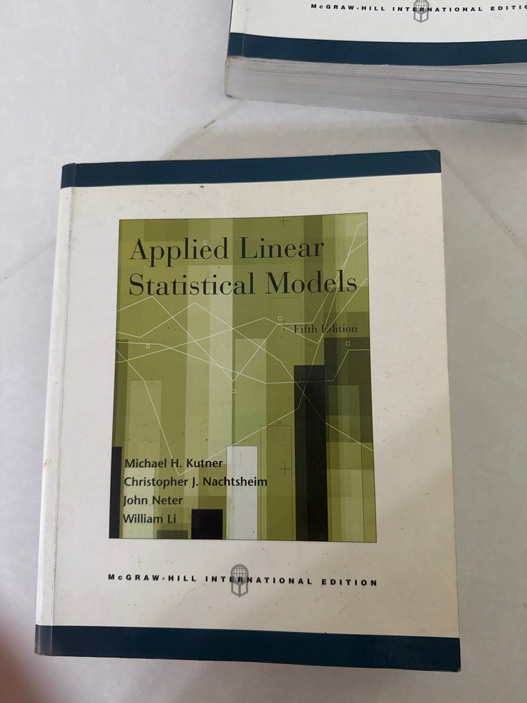 Applied Linear Statistical Models, Hobbies & Toys, Books & Magazines ...