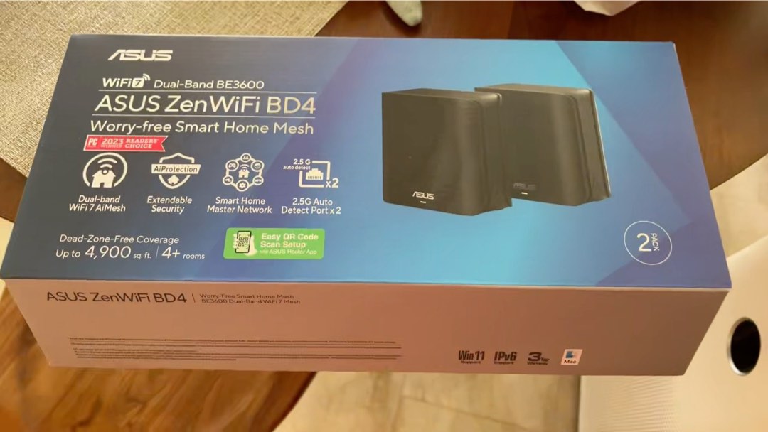 ASUS ZenWiFi BD4 2-Pack Mesh WiFi Router, Computers & Tech, Parts ...