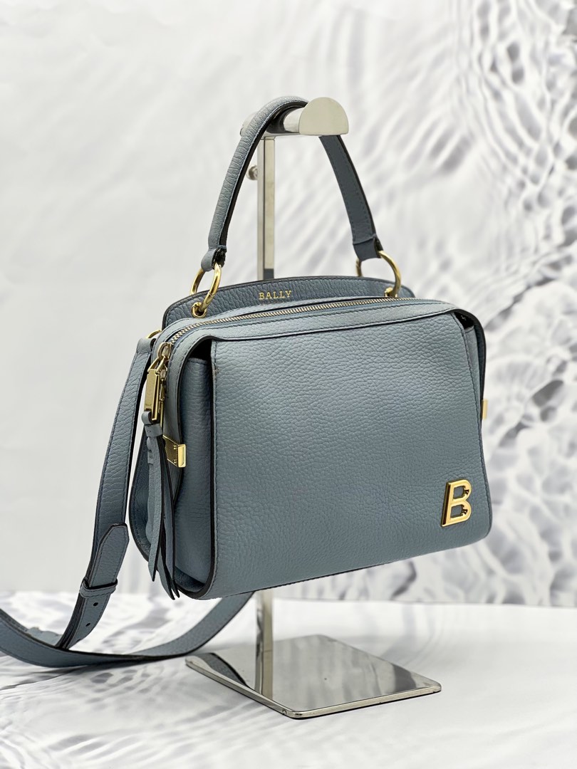 BALLY SIGNATURE B LOGO TWO WAY HANDBAG, Luxury, Bags & Wallets on Carousell