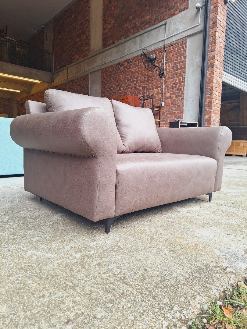 (Brand New) ART Grey Premium Fabric 2-seater Sofa | (Baru) Sofa 2 ...
