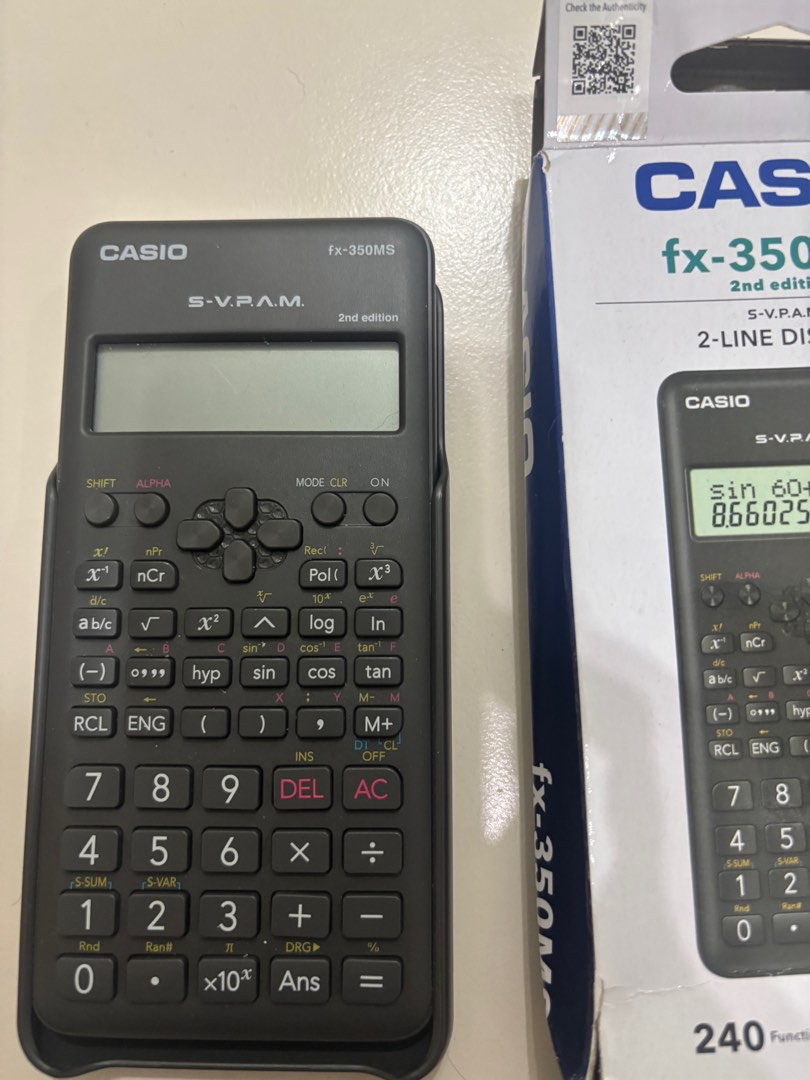 Casio fx-350MS 2nd edition scientific calculator, Hobbies & Toys ...