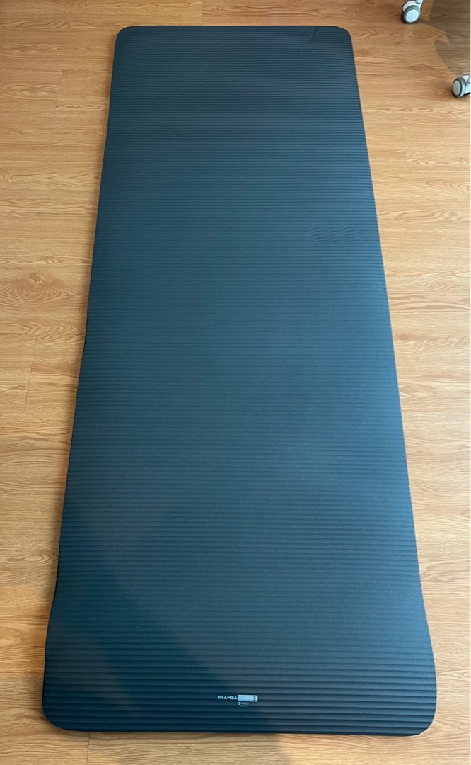 Decathlon Pilates Mat Comfort 900 - 180 cm x 70 cm x 20 mm - Black ...