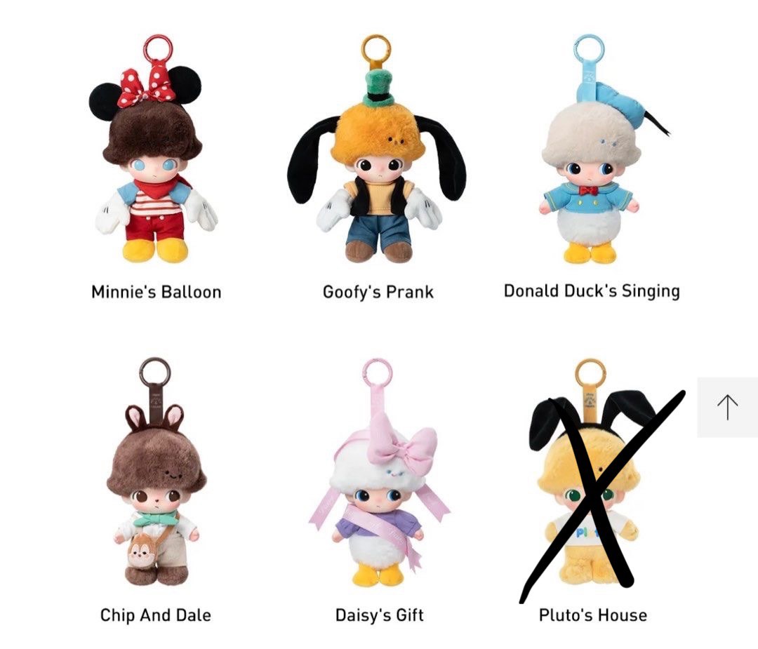 Dimoo disney vinyl plush donald duck/ daisy / chip dale / minnie ...