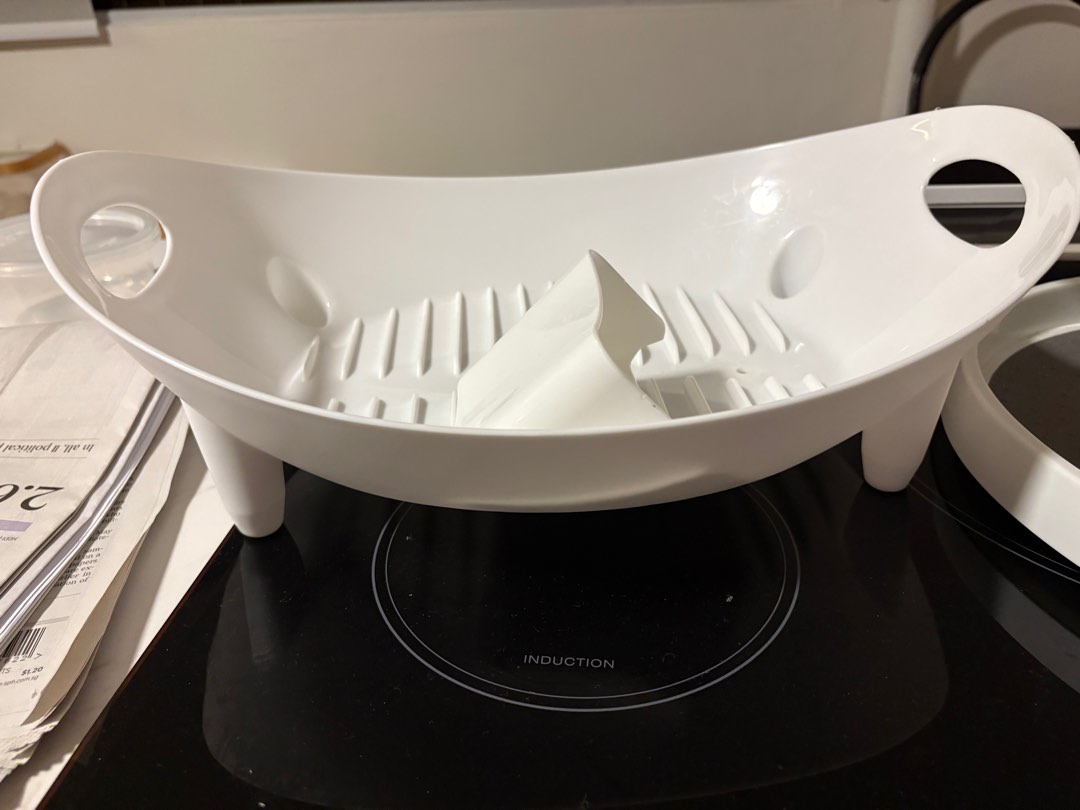 Dish drying rack, free rotating tray/turn table tray, Furniture & Home ...