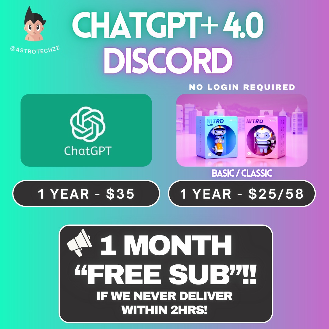 🔔Double Upgrade Combo! 💡 ChatGPT Plus Giftcard = AI brain boost | 🎮 ...