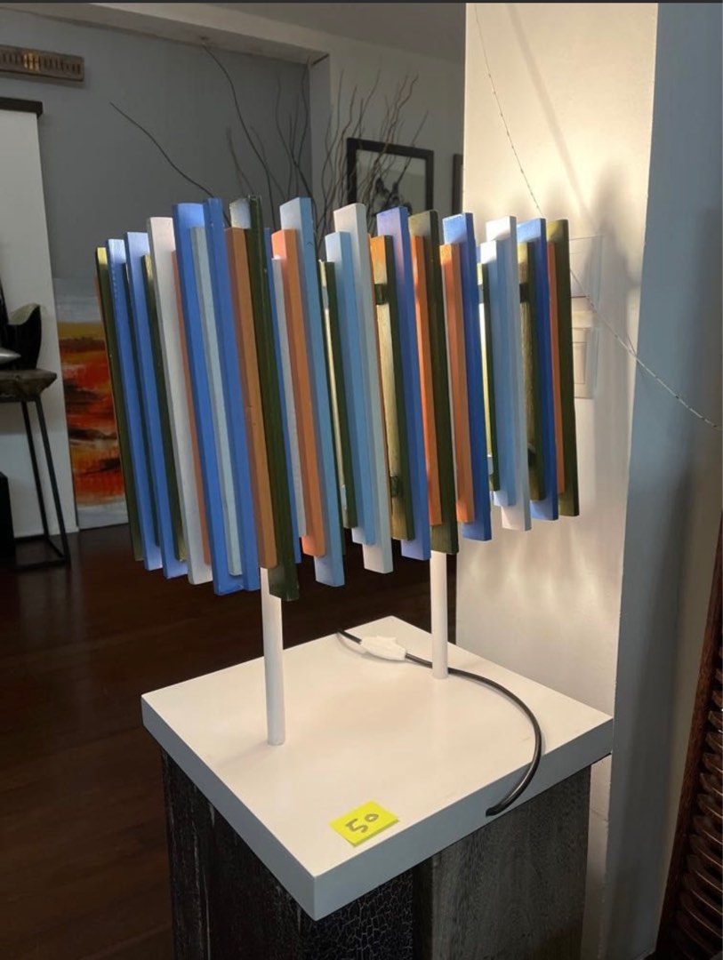 Hand painted balsa lamps, Furniture & Home Living, Lighting & Fans ...