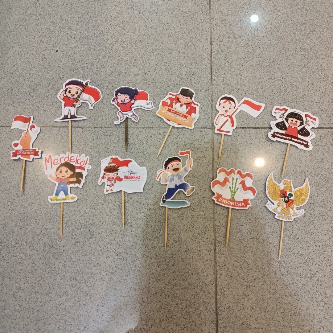 Hiasan dekorasi topper cake topper kue Dirgahayu RI HUT RI 17 agustus ...