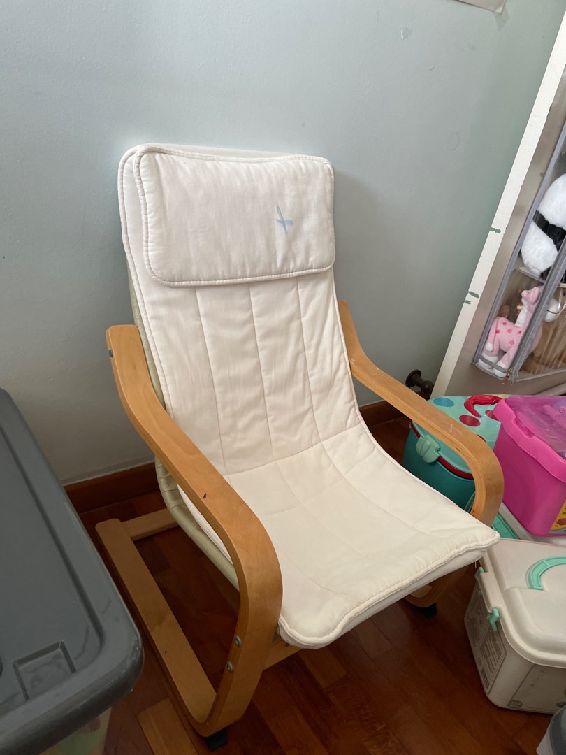 IKEA Poang Rocking Chair with Cushion, Furniture & Home Living ...
