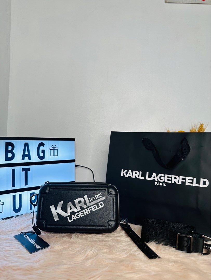 Karl Lagerfeld Hard Shell Crossbody Bag, Women's Fashion, Bags ...