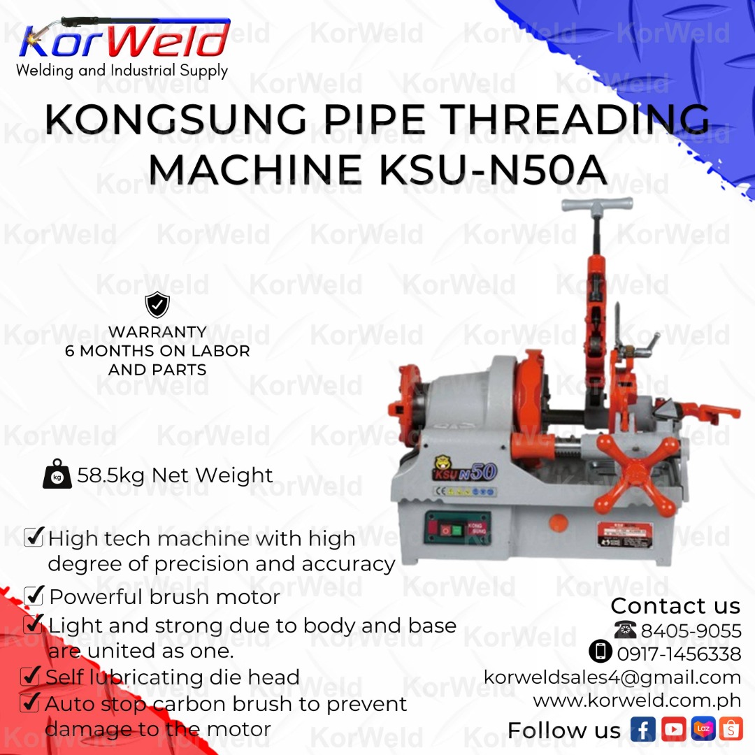 Kongsung Pipe Threading Machine KSU N50A (2"), Commercial & Industrial ...