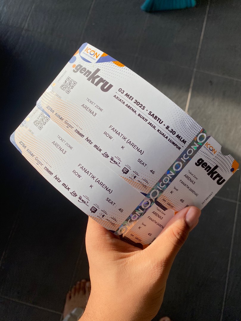 KRU konsert tiket, Tickets & Vouchers, Event Tickets on Carousell
