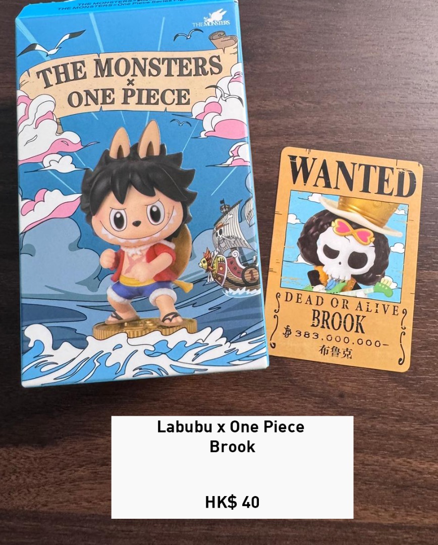 Labubu One Piece Brook, 興趣及遊戲, 玩具 & 遊戲類 - Carousell