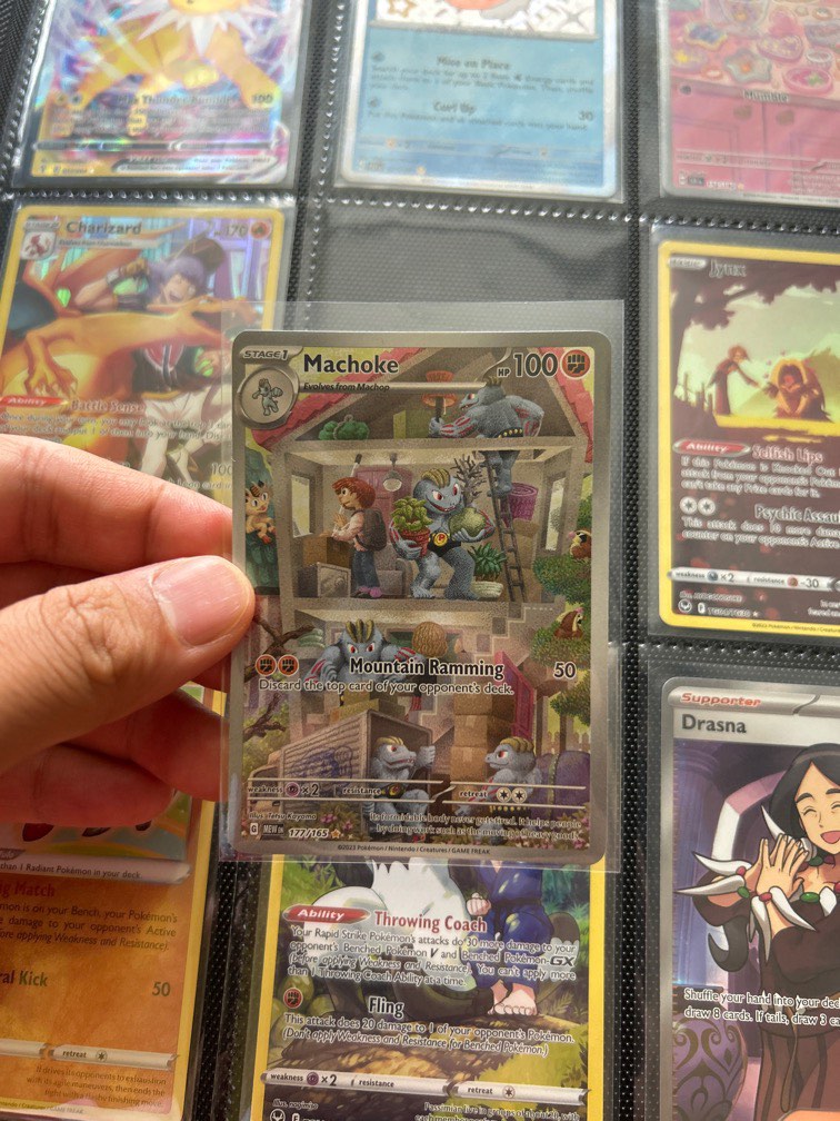 machoke 151 ar pokemon card, Hobbies & Toys, Toys & Games on Carousell