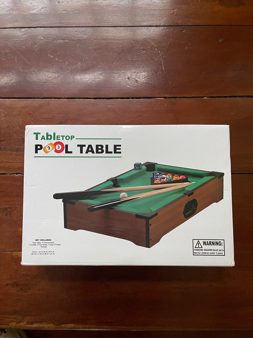 Mini Billiards Pool Table, Hobbies & Toys, Toys & Games on Carousell