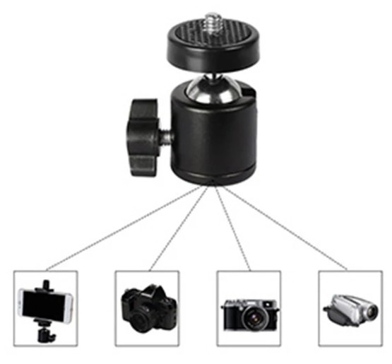 Mini Swivel Ball Head Mount for DSLR Cameras / Various Devices ...