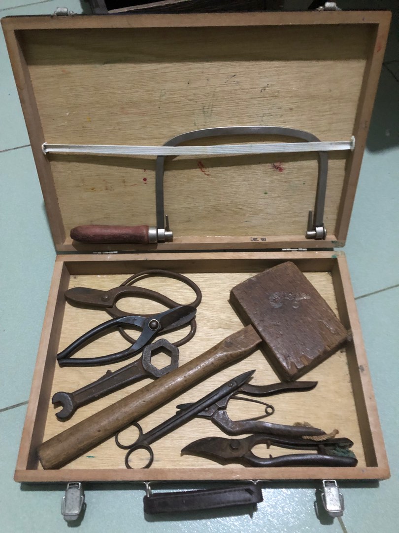 Old wooden tool box full of old tools, Hobbies & Toys, Stationary ...