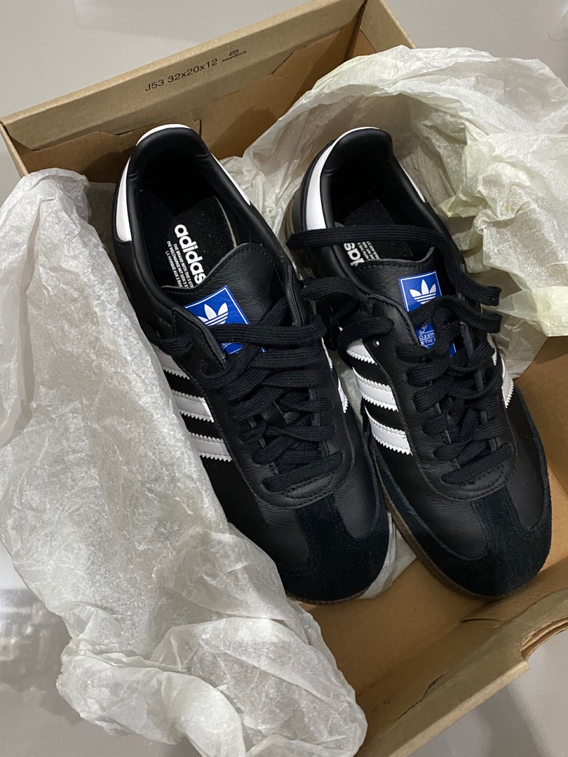 Original Adidas Black Samba + Box, Women's Fashion, Footwear, Sneakers ...