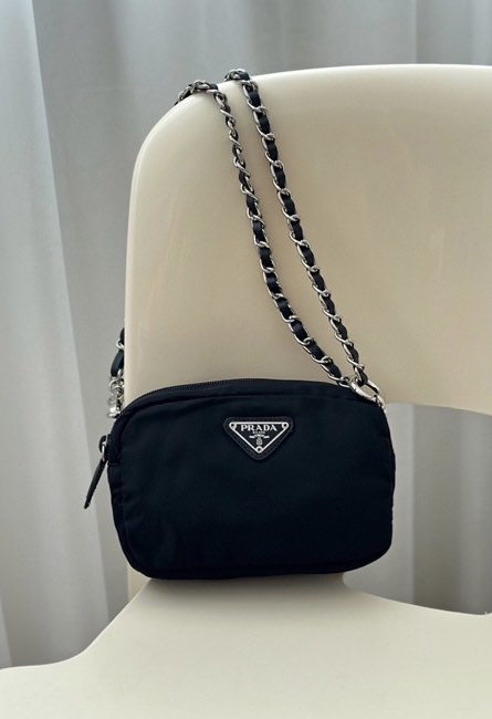 Original Prada Mini Nano Micro Crossbody Sling Bag Black, Luxury, Bags ...