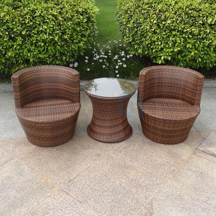 Outdoor Coffee Table Set With Cushion Balcony Round Table Set ...